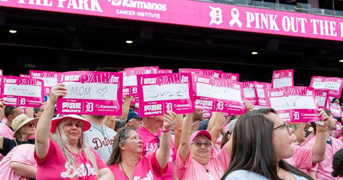 Karmanos, McLaren’s 12th Pink Out the Park with Detroit Tigers Inspires ...