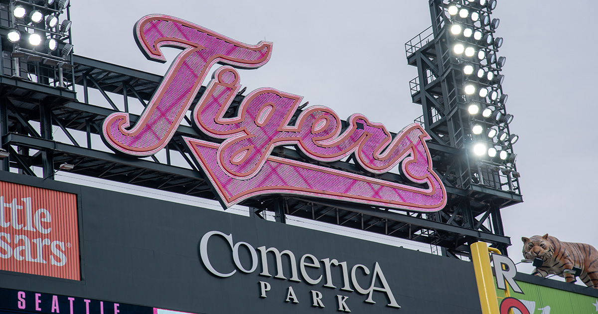 Tigers fans joined Karmanos and McLaren, dressed in pink to honor ...